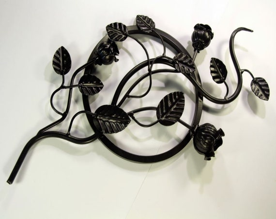 Wall Sculpture Steel Decor 3 dLarge Heavy RosetteHand Forged | Etsy