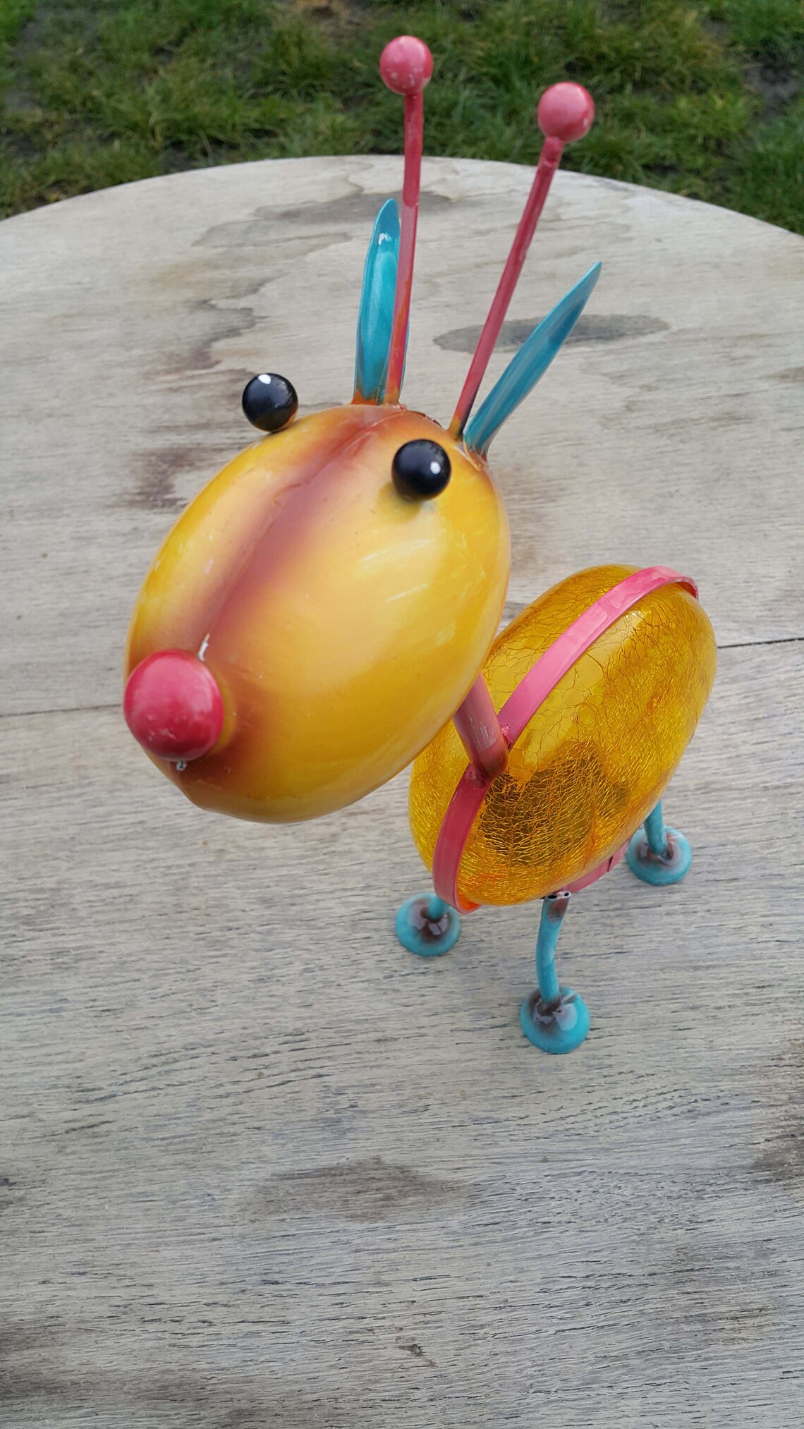 Giraffe with LED s Solar PanelMetal Garden/Home Decor | Etsy