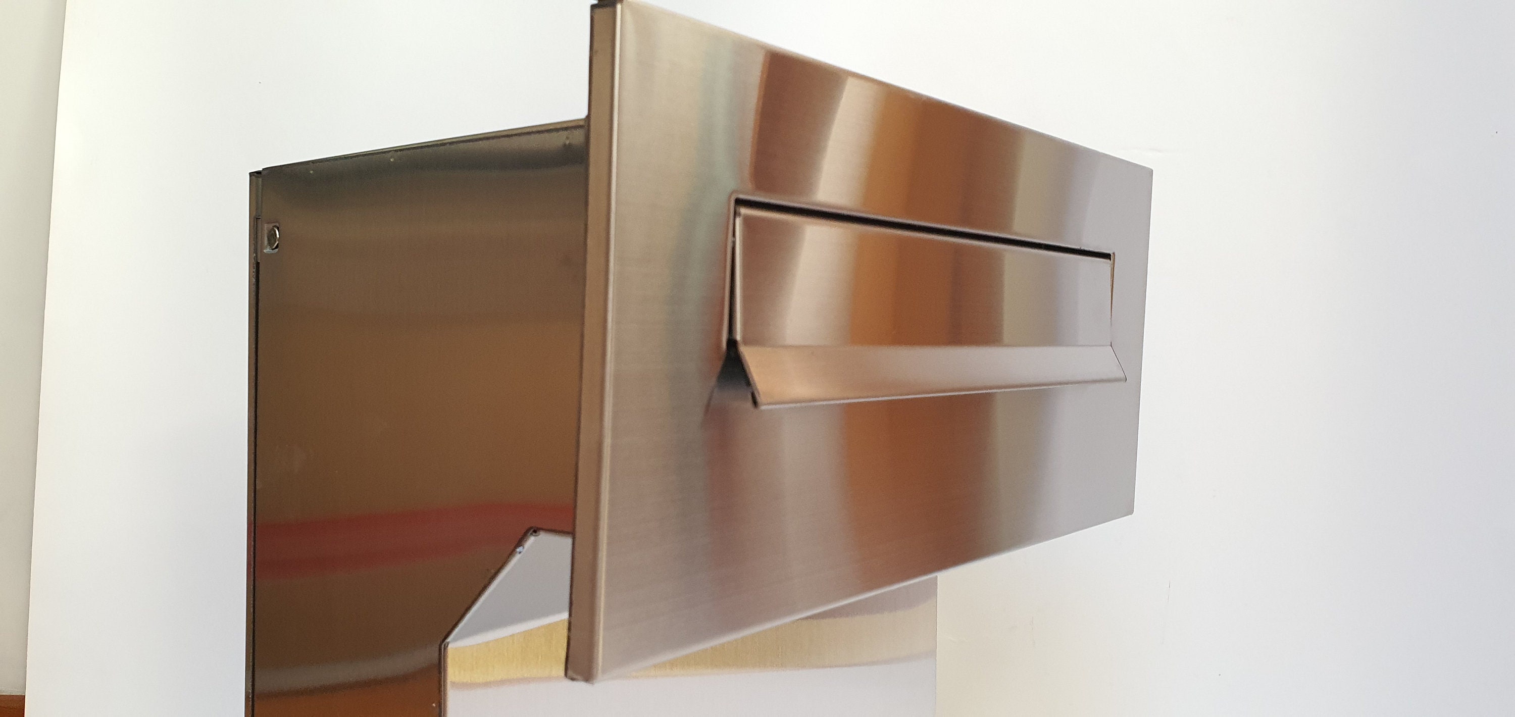 Mailbox to Be Built Into the Wall,inox Brushed Stainless Steel,metal ...