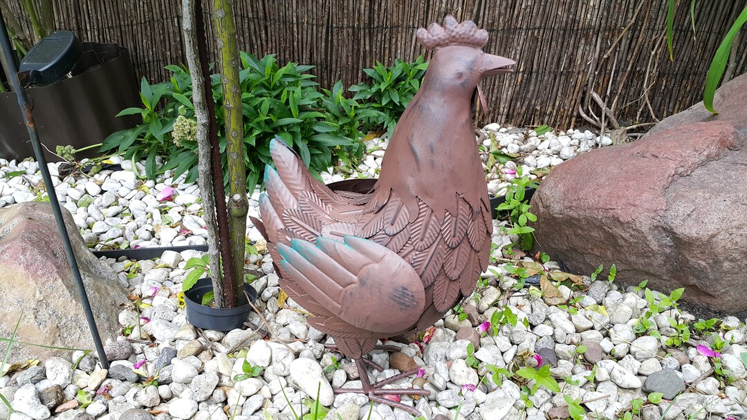 Hen Metal Garden Figure,metal Animals Figurine,garden Sculpture Animals ...