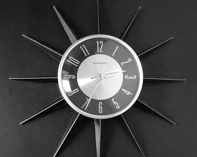 Midcentury Modern George Nelson Design Starburst Clock. - Etsy