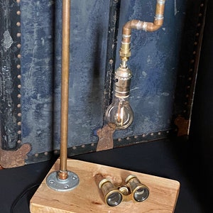 Industrial Copper Piping Desk Lamp. - Etsy