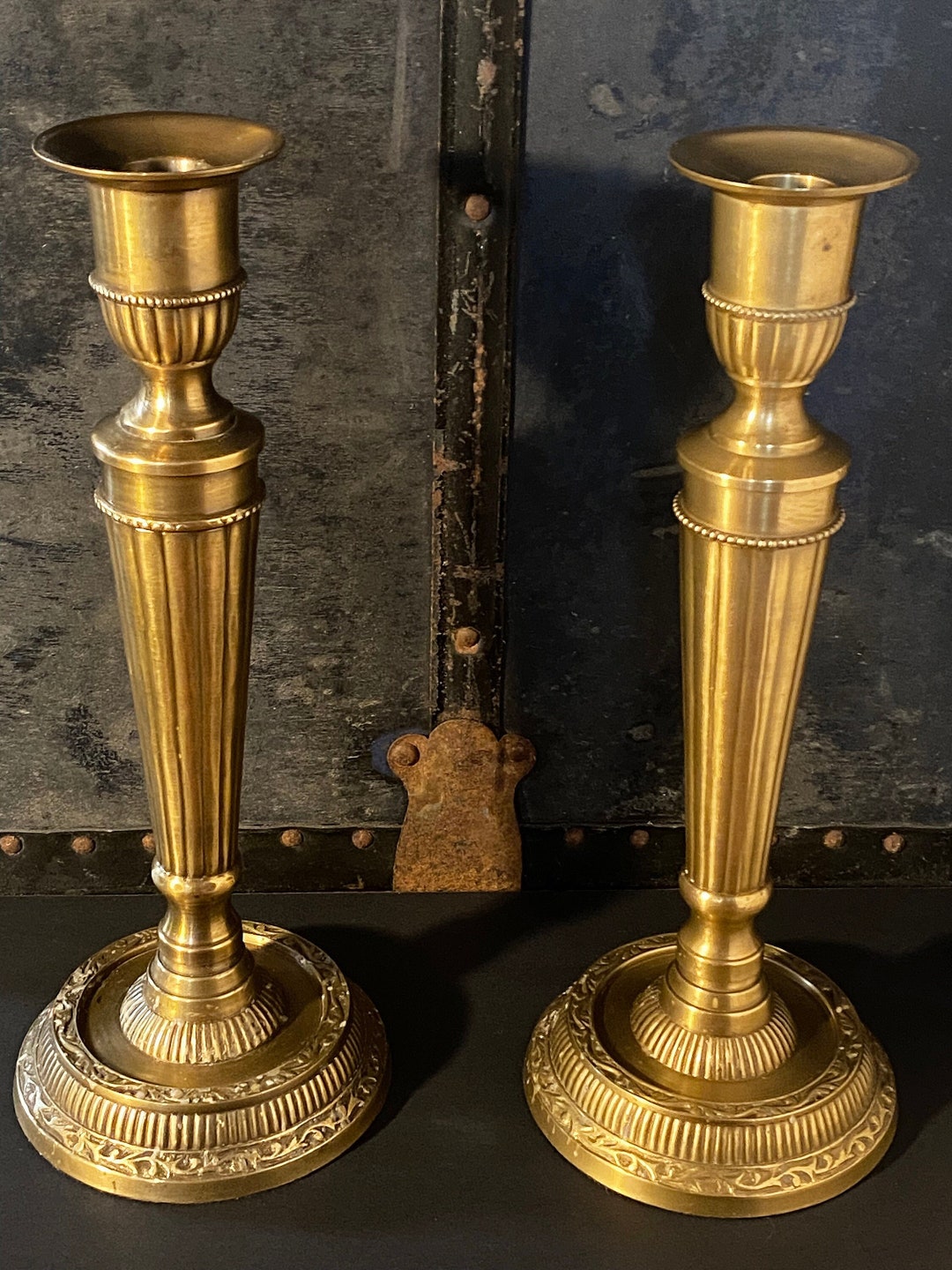 Vintage Pair of Brass Candlesticks by the Bombay Company. 12" Tall. - Etsy