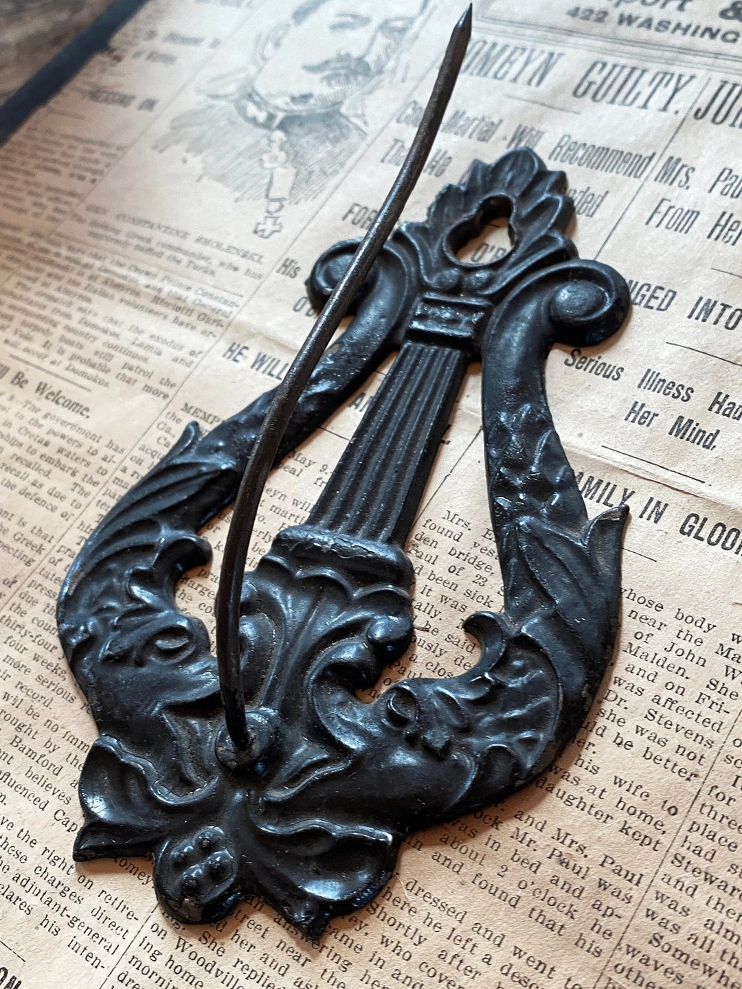 Antique Cast Iron Bill/receipt Hook. - Etsy