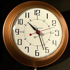 Mid-century Ingraham Electric Copper Wall Clock. - Etsy