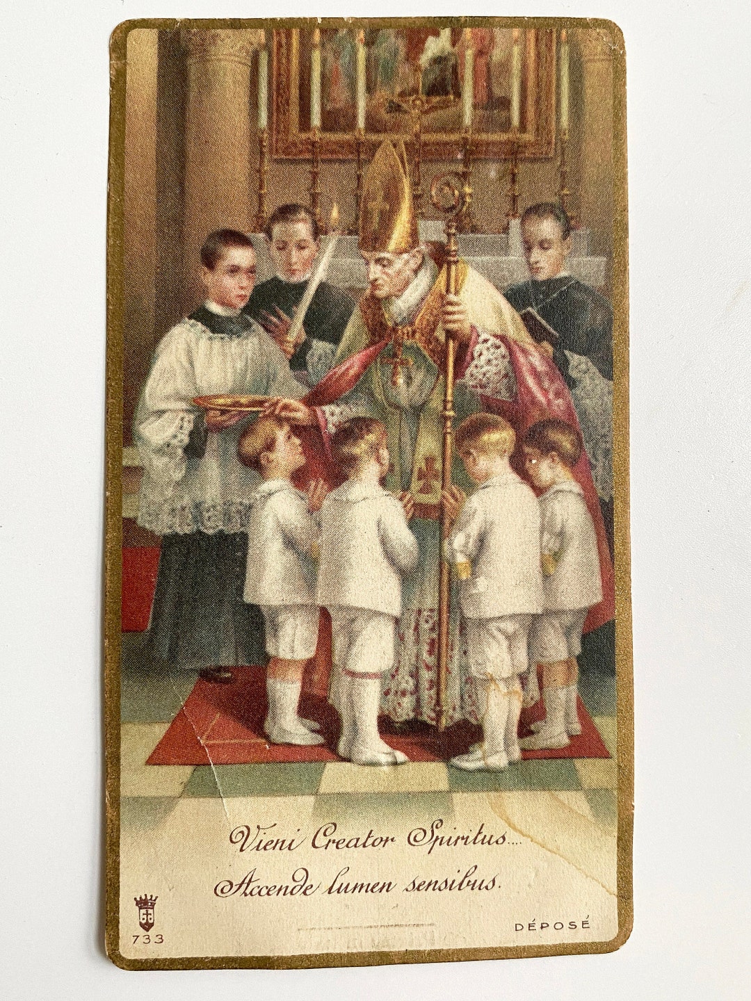 Antique Holy Confirmation Prayer Card With Inscription. 1940. - Etsy
