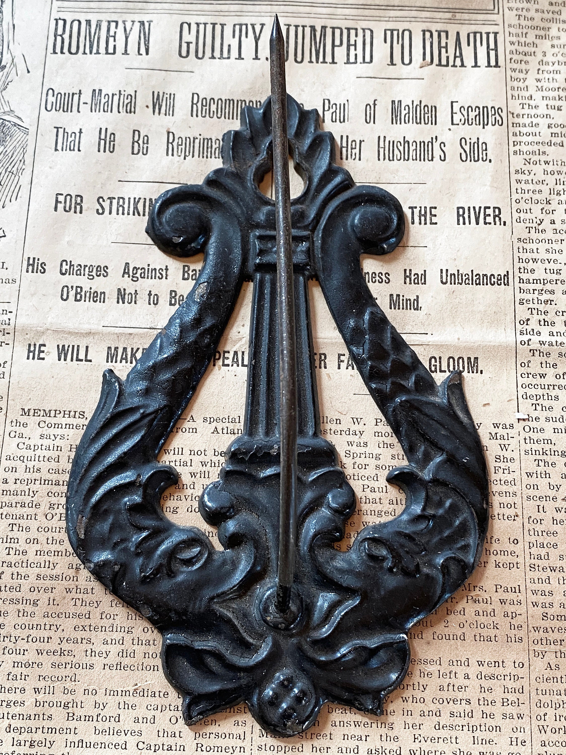 Antique Cast Iron Bill/receipt Hook. - Etsy UK