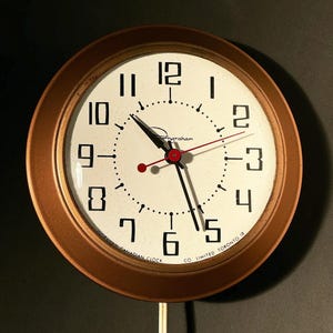 Mid-century Ingraham Electric Copper Wall Clock. - Etsy