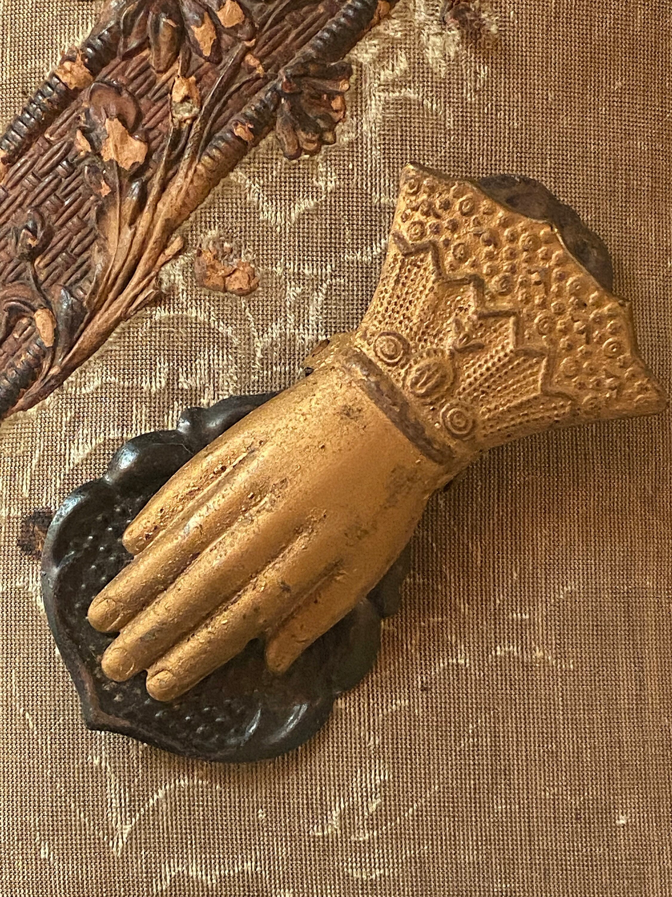 Antique Victorian Pressed Tin Hand Letter Clip - Etsy