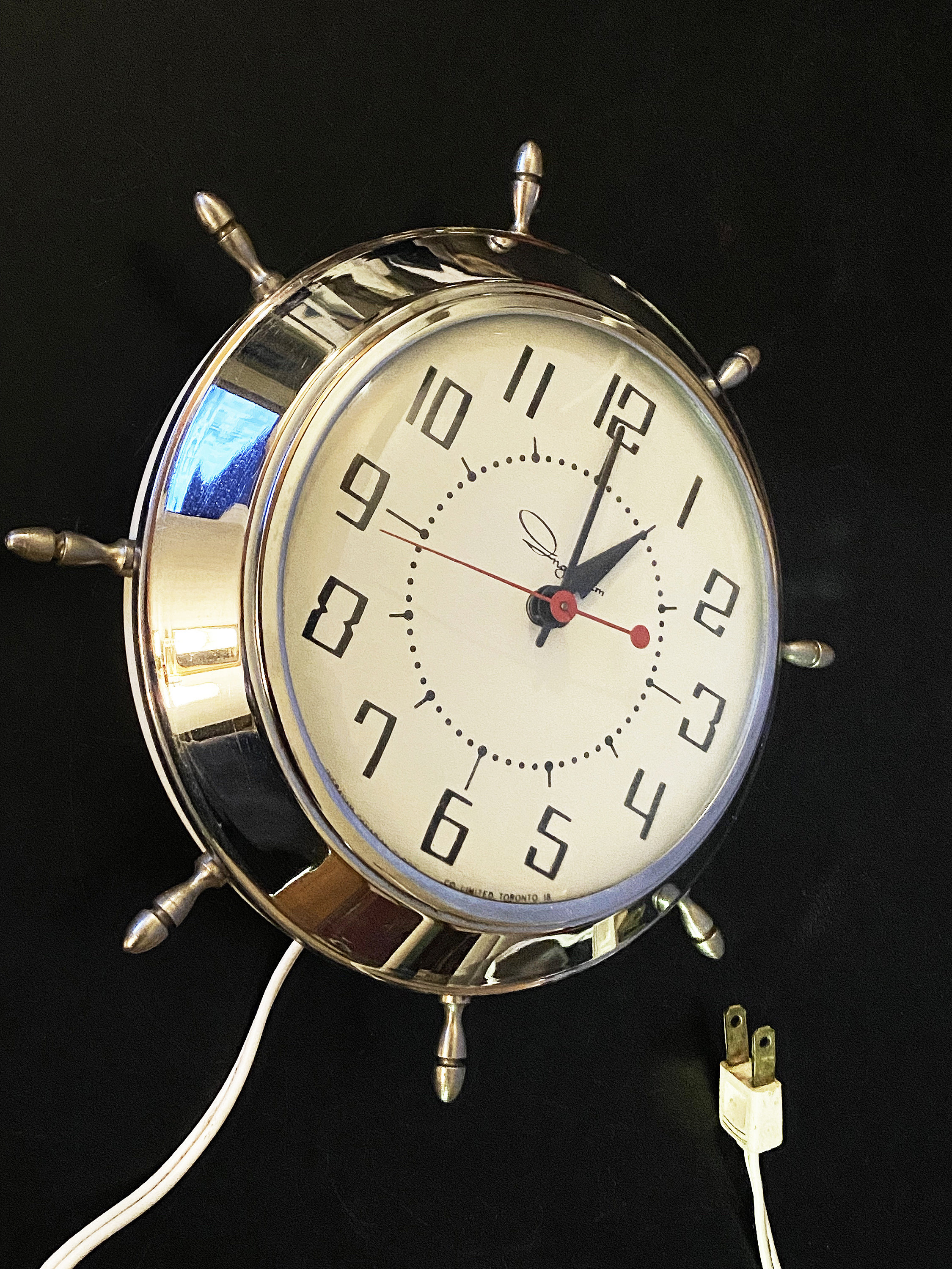 Mid Century Ingraham Chrome Electric Wall Clock. - Etsy