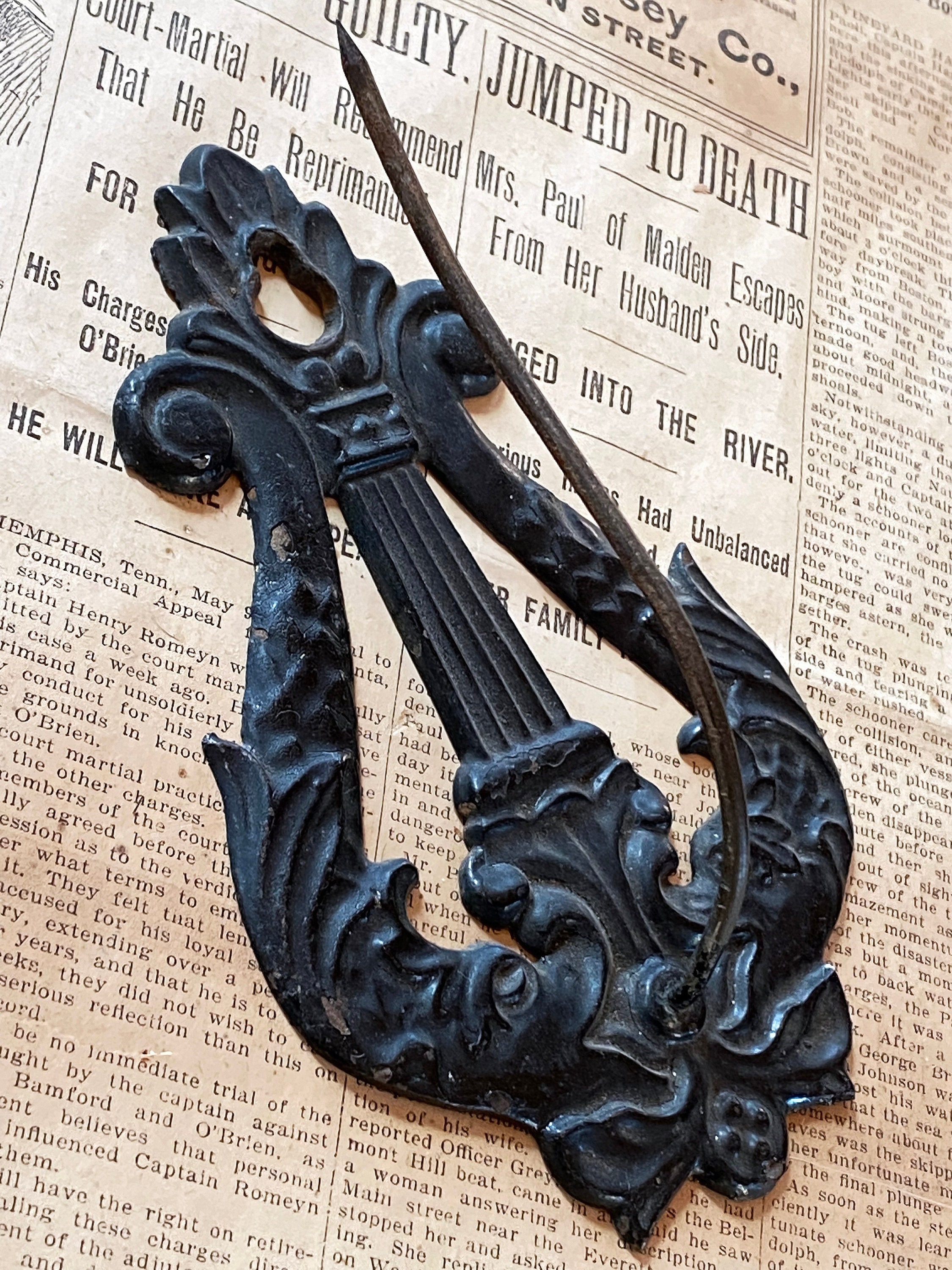 Antique Cast Iron Bill/receipt Hook. - Etsy