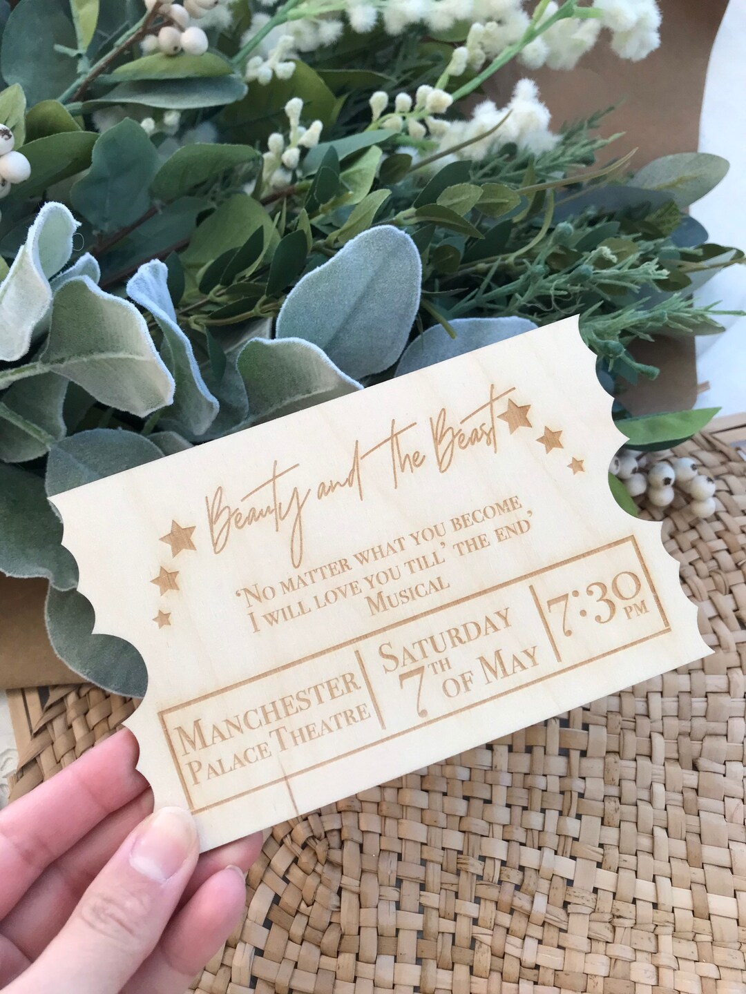 Wooden Ticket - Experience Days / Date Nights / Gift Cards - Etsy