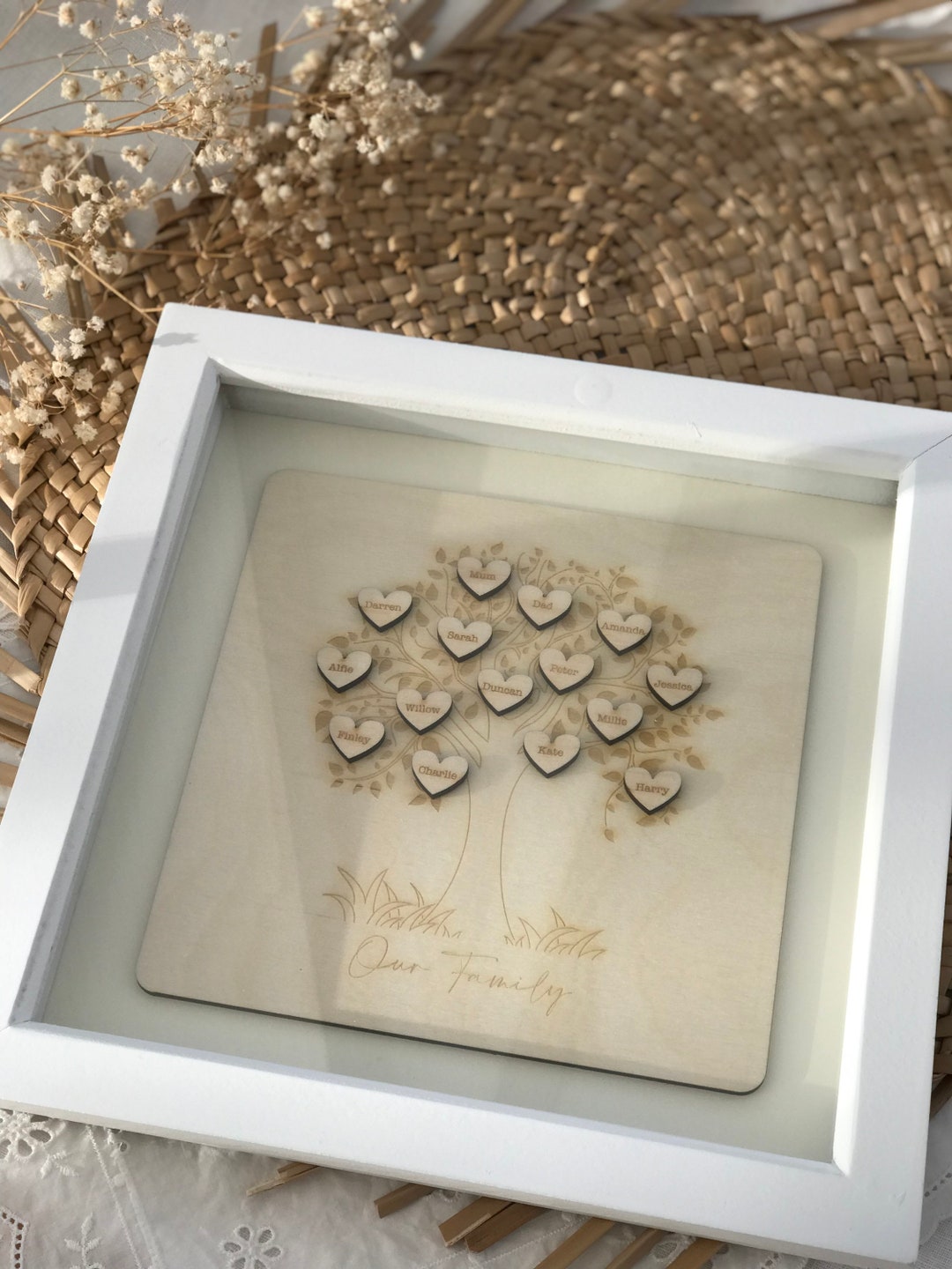 Family Tree Wooden Frame - Etsy