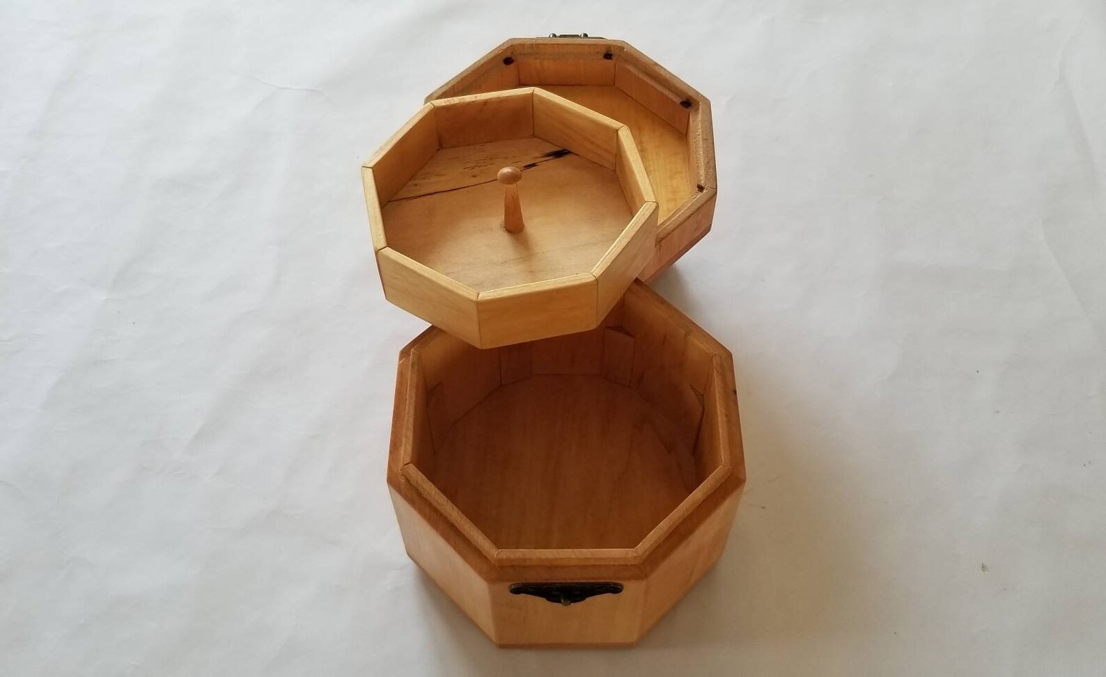 Box Octagon Wood for Jewelry Buttons Mementos Sewing Handmade | Etsy