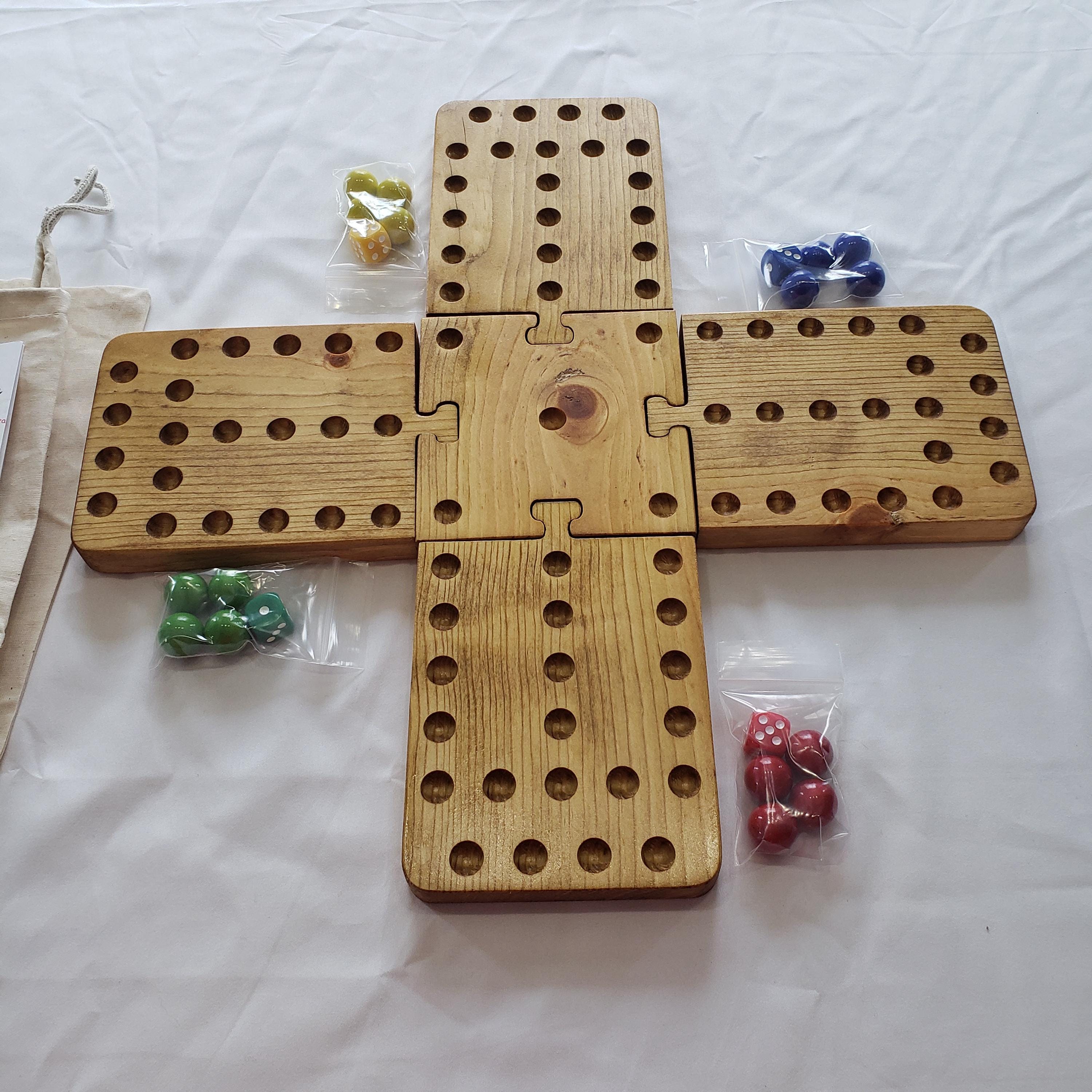 Aggravation Marble UNPAINTED Board Game: Portable for 2-4 Player, 18mm ...