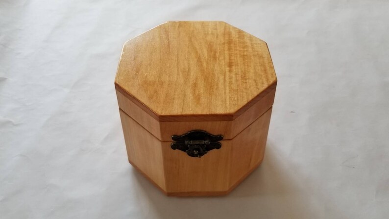 Box Octagon Wood for Jewelry Buttons Mementos Sewing Handmade - Etsy