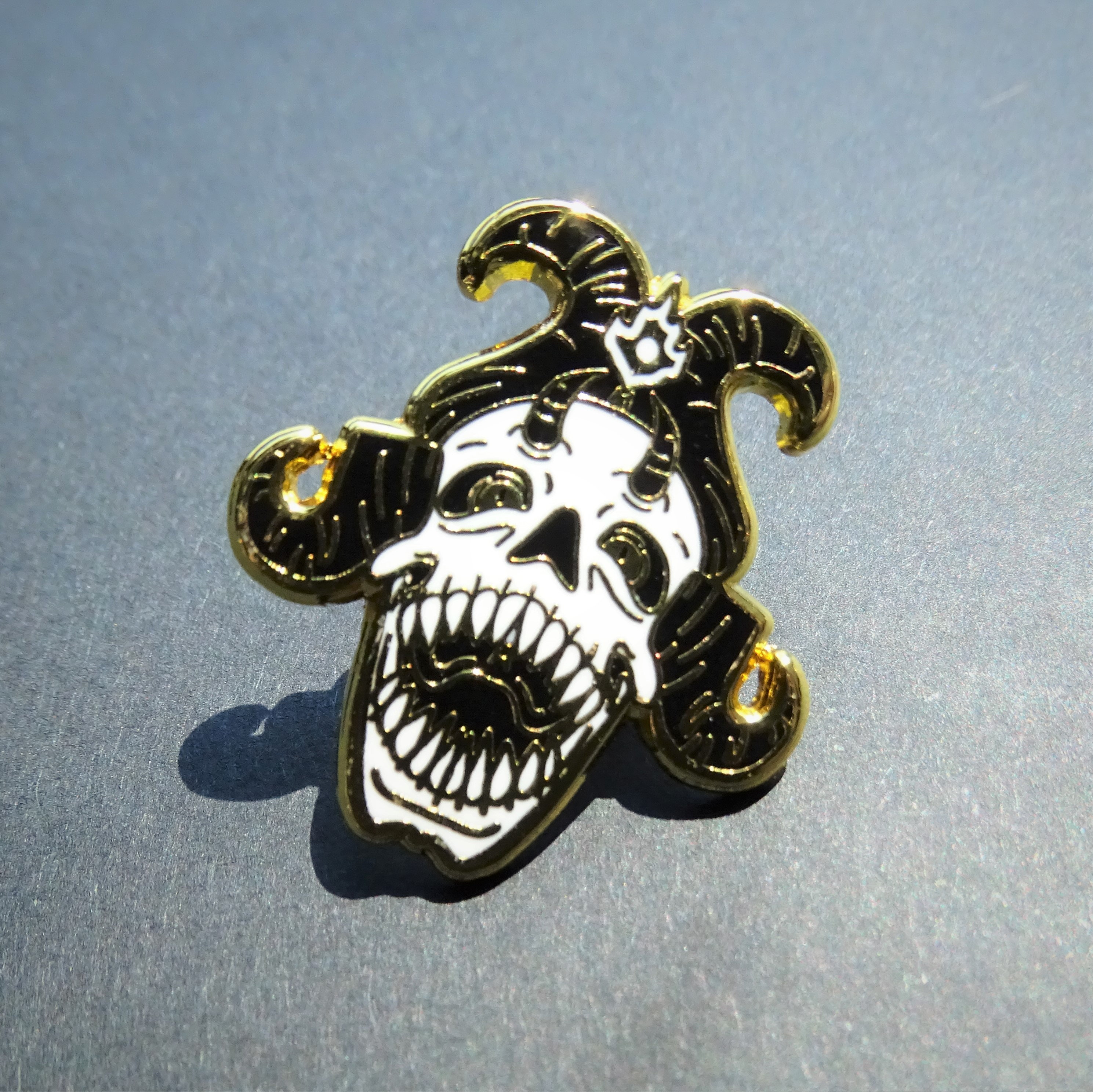 Hex Demon Skull Enamel Pin - Etsy