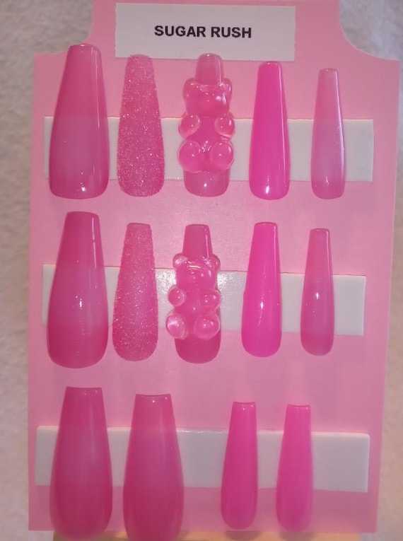 Sugar Rush CHOOSE YOUR COLOR Full Nail Set - Etsy