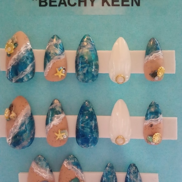 Beach Nails - Etsy