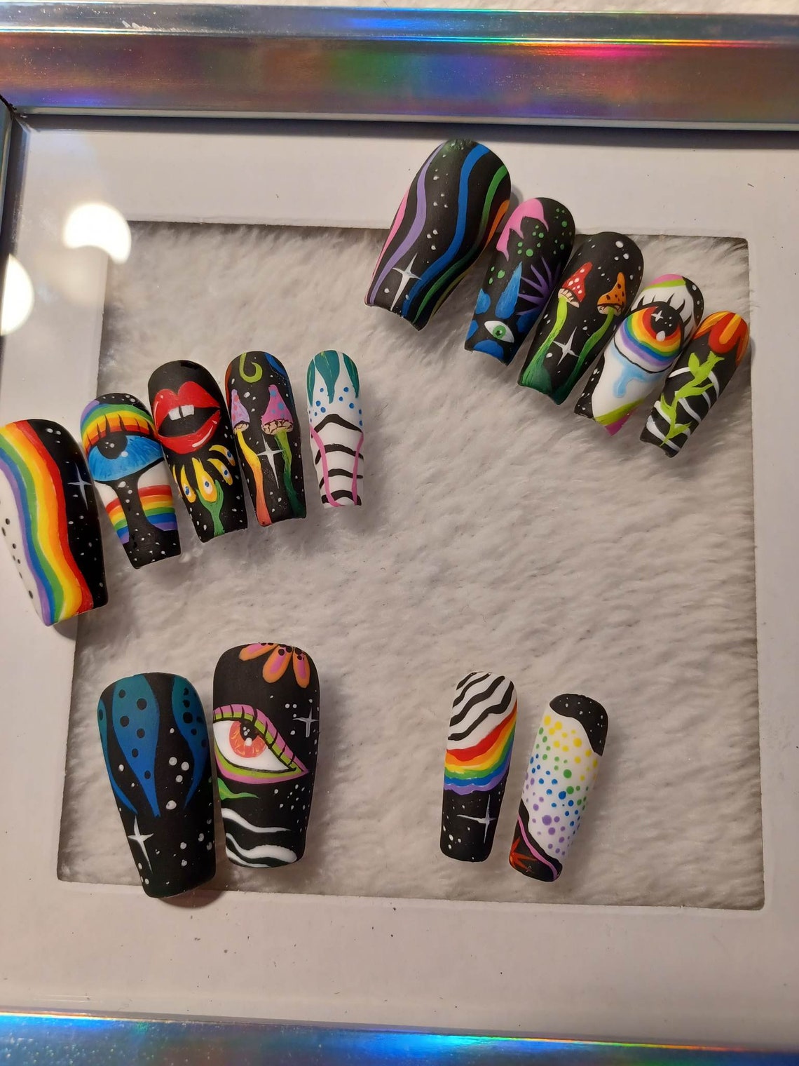 Its a Trip Hand Painted Full Press on Nail Set - Etsy