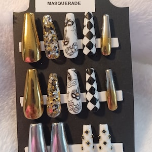 Masquerade | Full Press on Nail Sets - Etsy