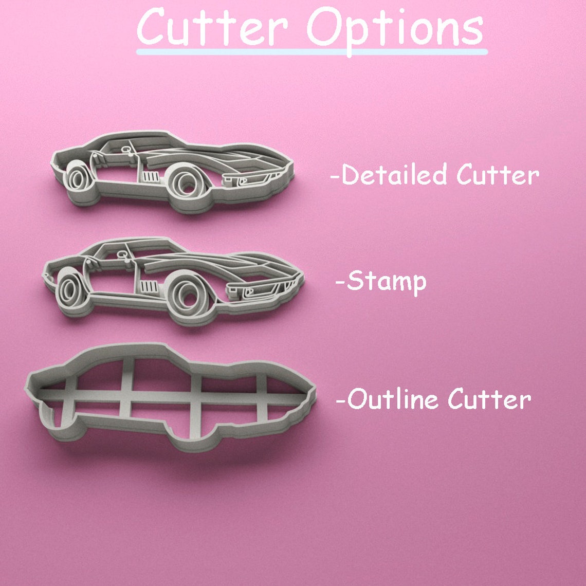 Corvette C3 Cookie Cutter 3D Printed - Etsy