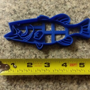 Bass Fish Hunting Fishing 3D Printed Cookie Cutter - Etsy