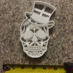 3D Printed Sugar Skull Cookie Cutter Halloween - Etsy