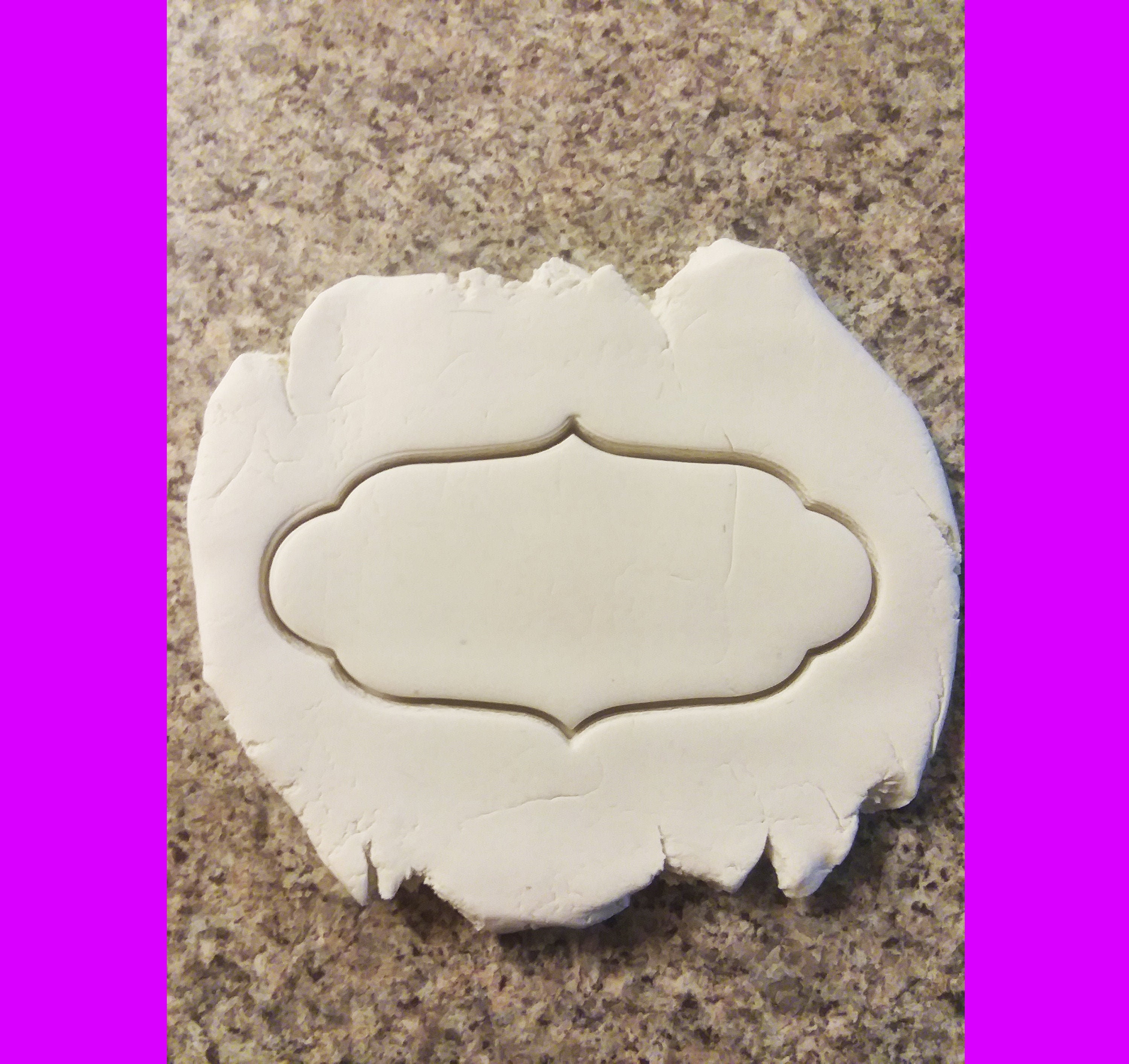 3D Printed Cookie Cutter Shape Oval Plaque | Etsy