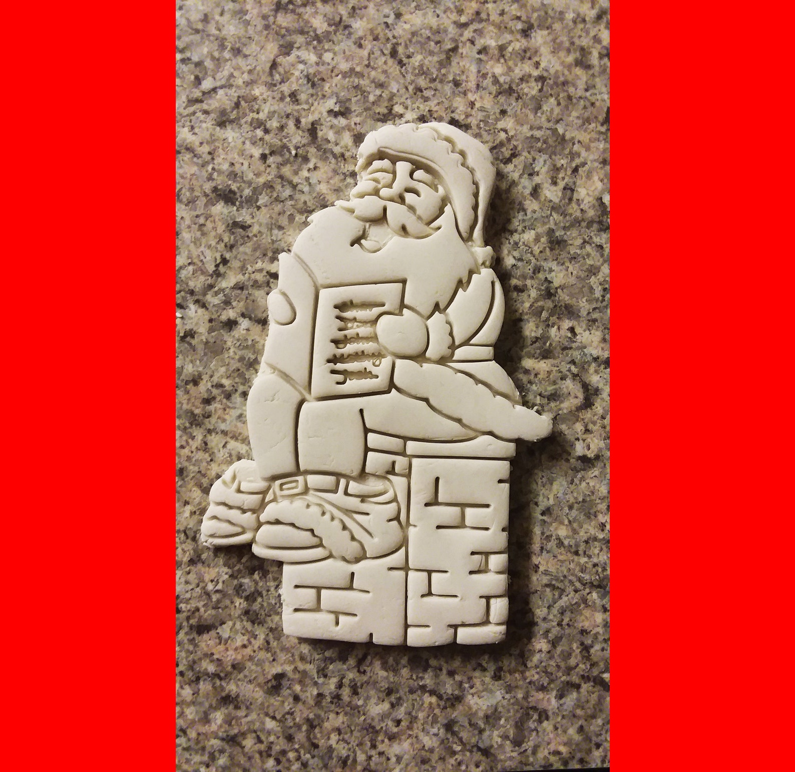 Naughty Santa Pooping Down the Chimney Santa Claus 3D Printed Christmas ...