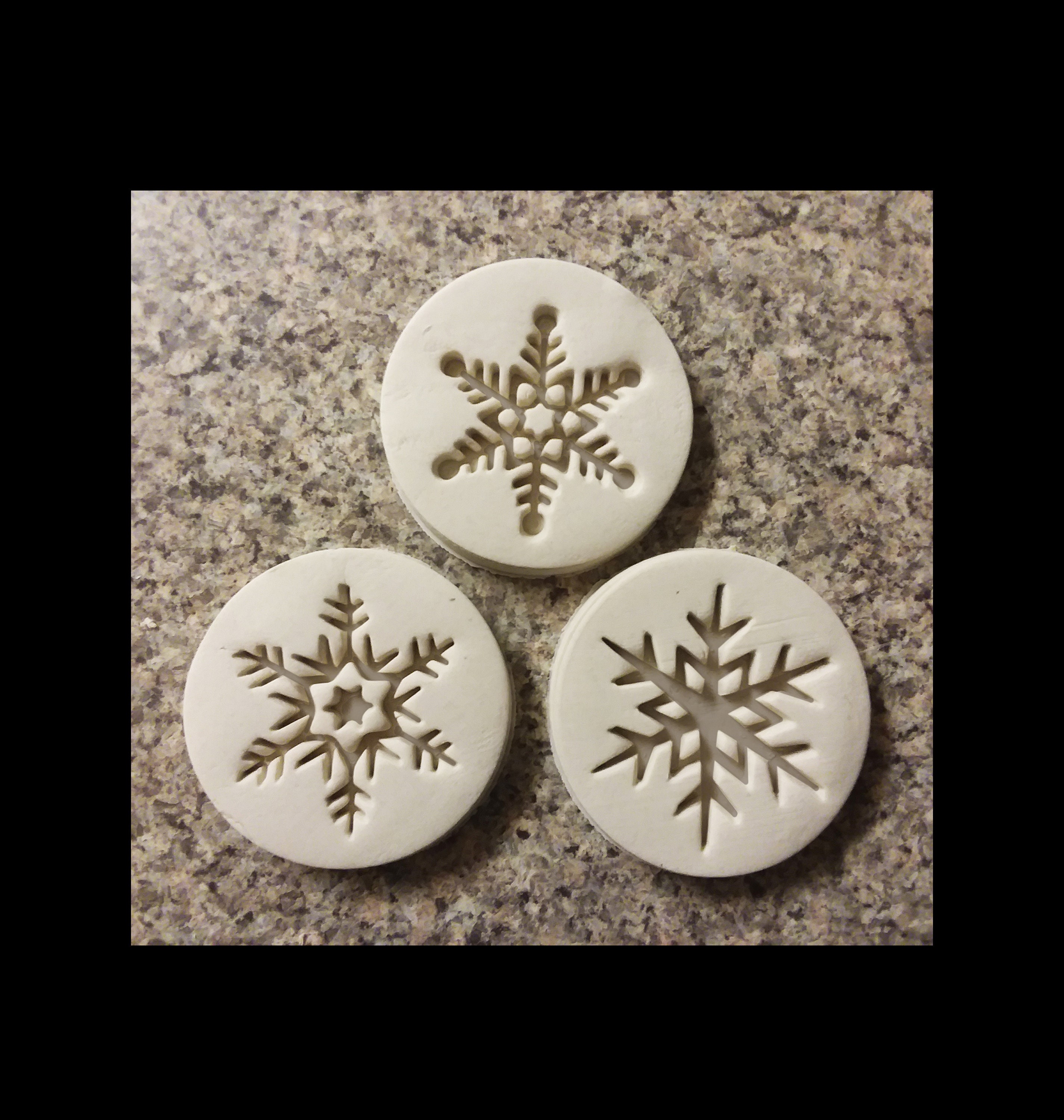 Snowflake Embosser Set of 3 Cookie Embosser Muffin Embosser | Etsy