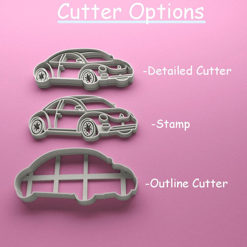 Volkswagen Beetle Punch Bug Car Cookie Cutter 3D Printed - Etsy