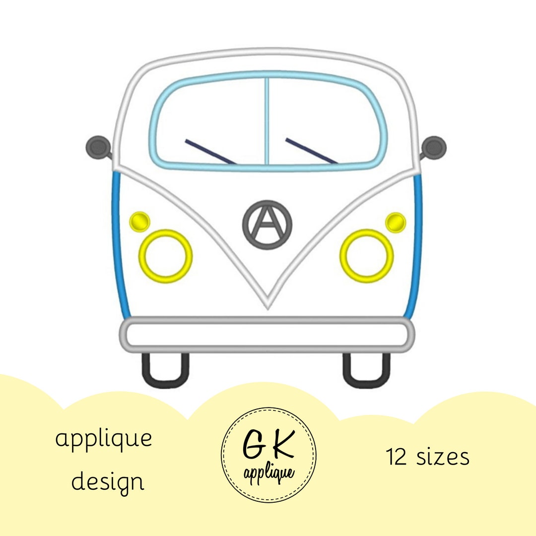 Retro Car Applique Design. Machine Embroidery Design. Instant Download ...