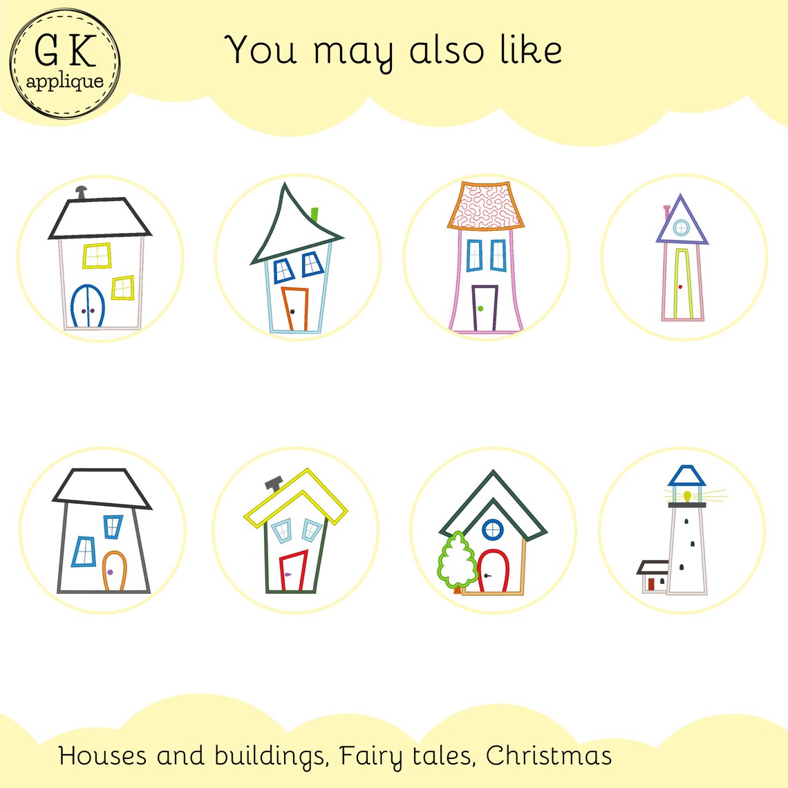 House Applique Design. Home Machine Embroidery Pattern | Etsy