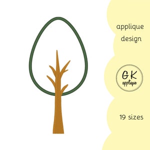 Tree Applique Design. Machine Embroidery Pattern. - Etsy