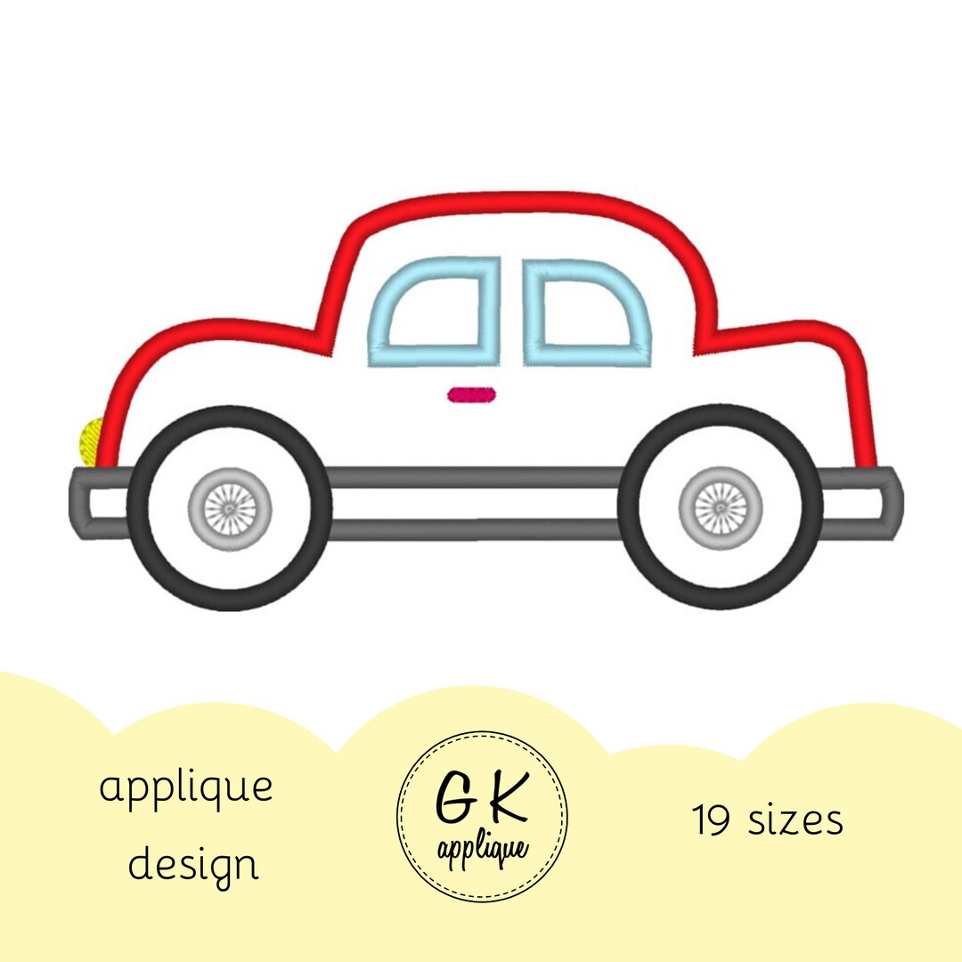Car Applique Design. Transportation Applique. Machine - Etsy