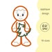 Gingerbread Man Applique Design. Machine Embroidery Design. - Etsy