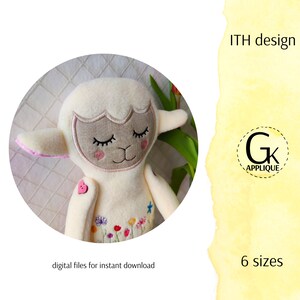 ITH Sheep Stuffie Design. Sheep Soft Toy ITH Pattern. in the Hoop ...