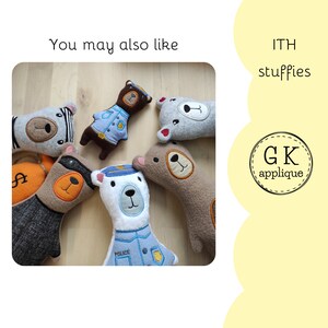ITH Police Officer Teddy Bear Stuffie. in the Hoop Softie Design. Teddy ...