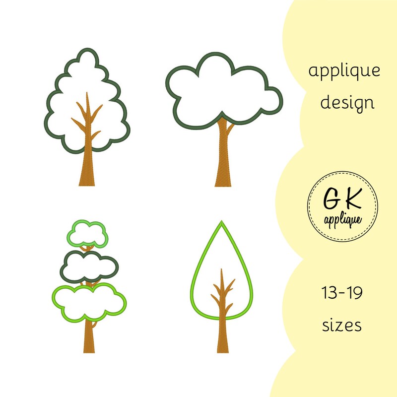 Tree Applique - Etsy