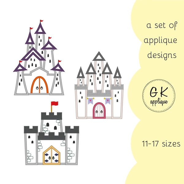 Castle Applique - Etsy