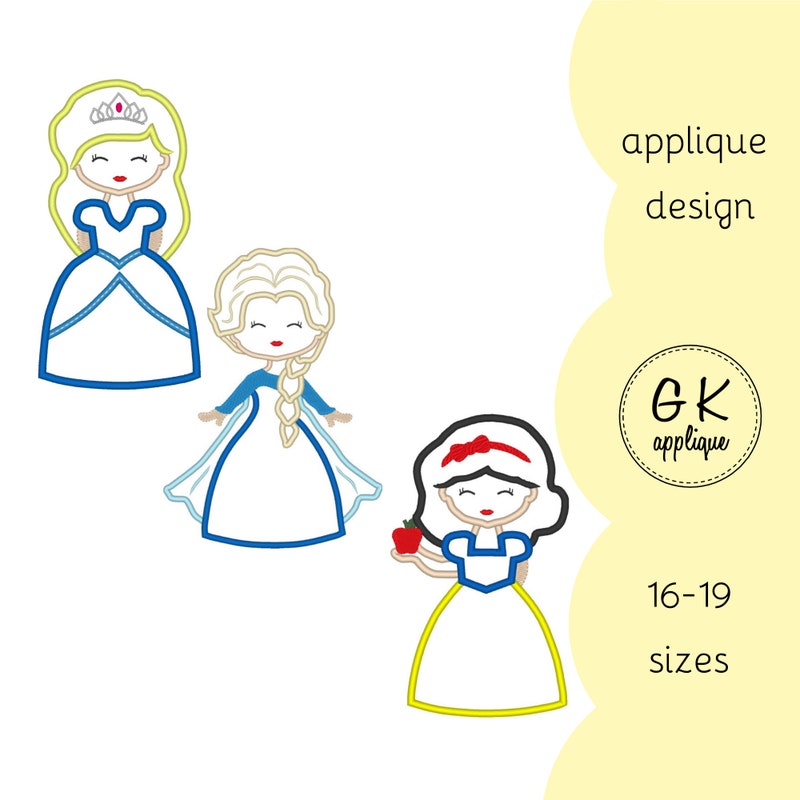 Princess Applique - Etsy