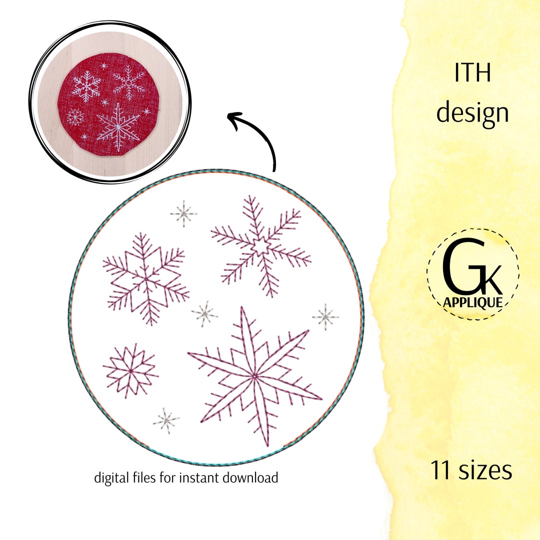 Winter Scene ITH Design. Christmas in the Hoop Machine Embroidery ...