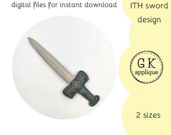 Sword Embroidery Design - Etsy