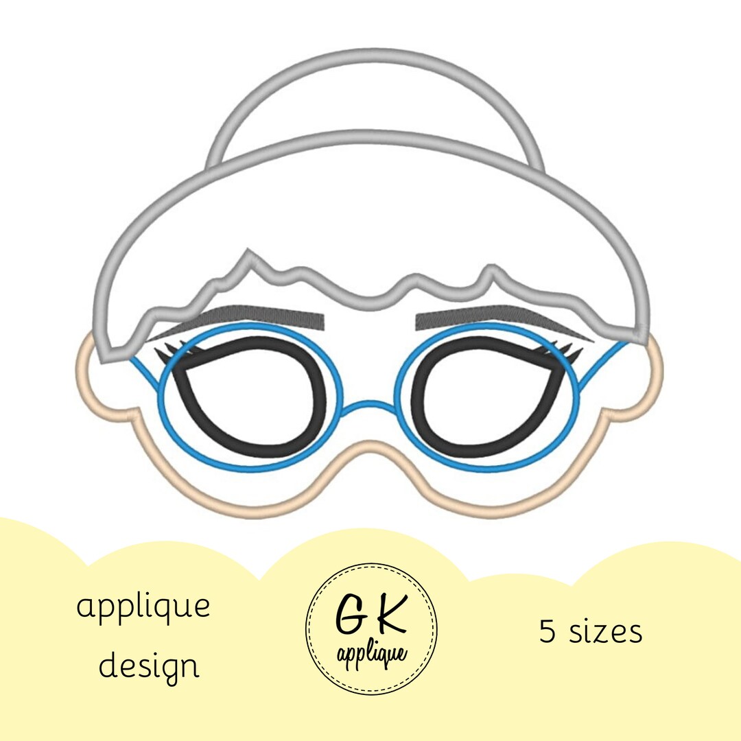 ITH Grandma Mask Applique Design. Machine Embroidery Design. Little Red ...