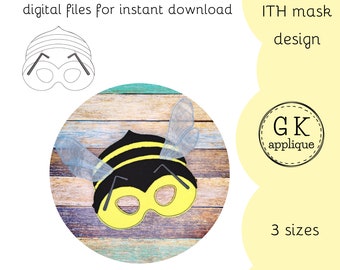 Bee Masks Printable Color Coloring Paper DIY for Kids and - Etsy
