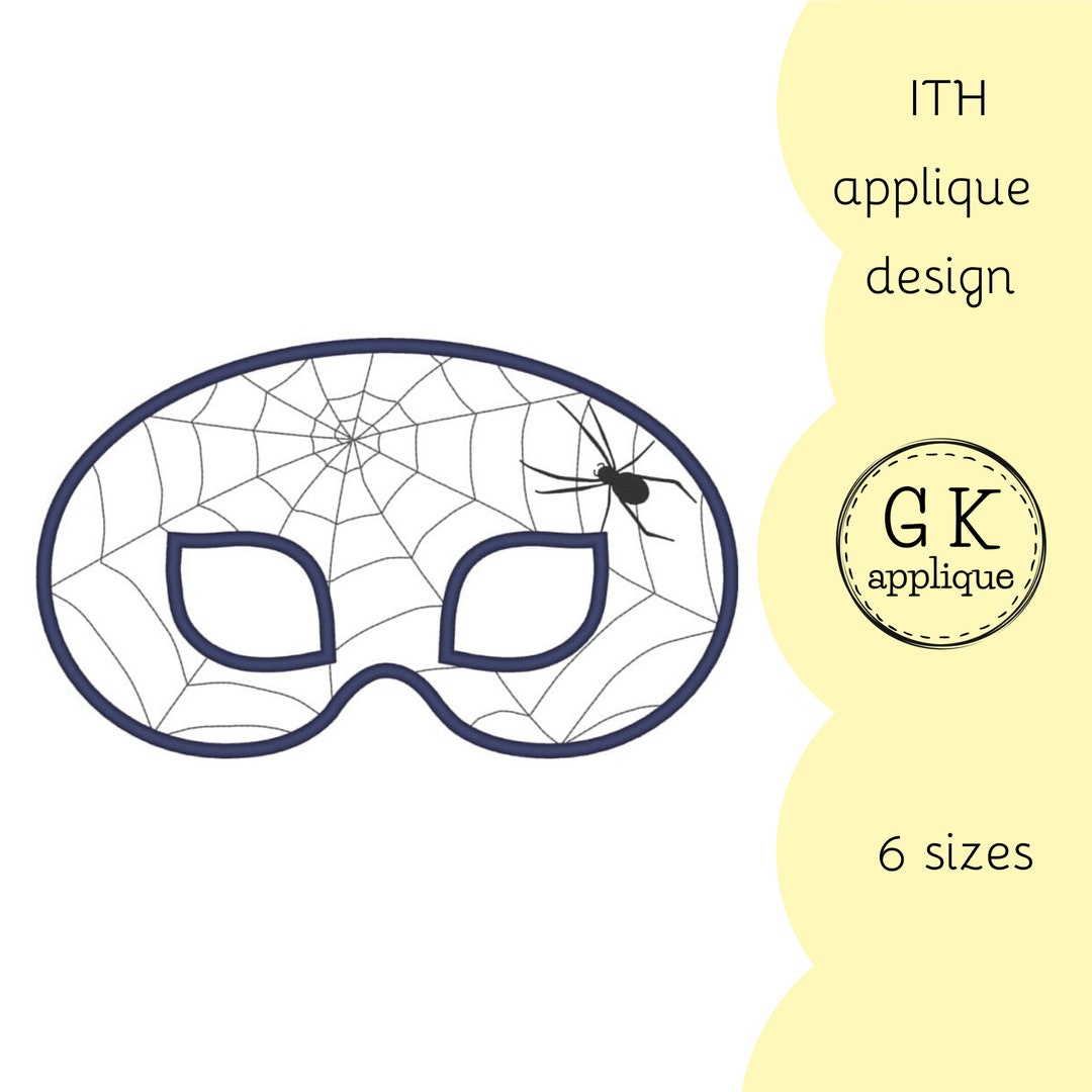 ITH Spider Mask Applique Design. Machine Embroidery Design. - Etsy