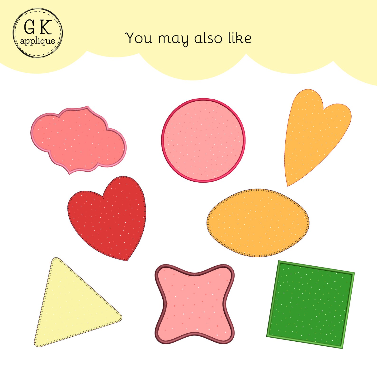 Square Applique Design. Square Frame Machine Embroidery - Etsy