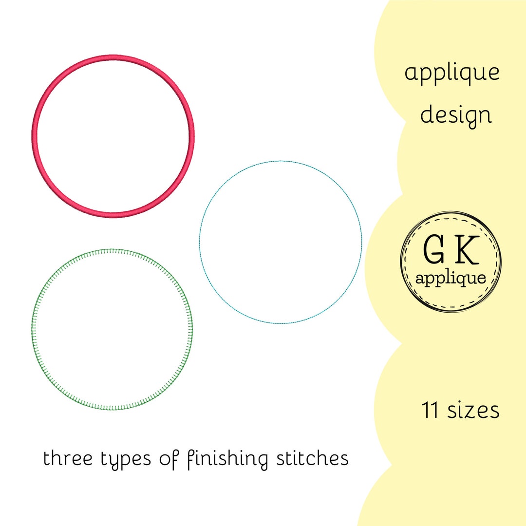 Circle Applique Design. Circle Embroidery Pattern. Shape Machine ...