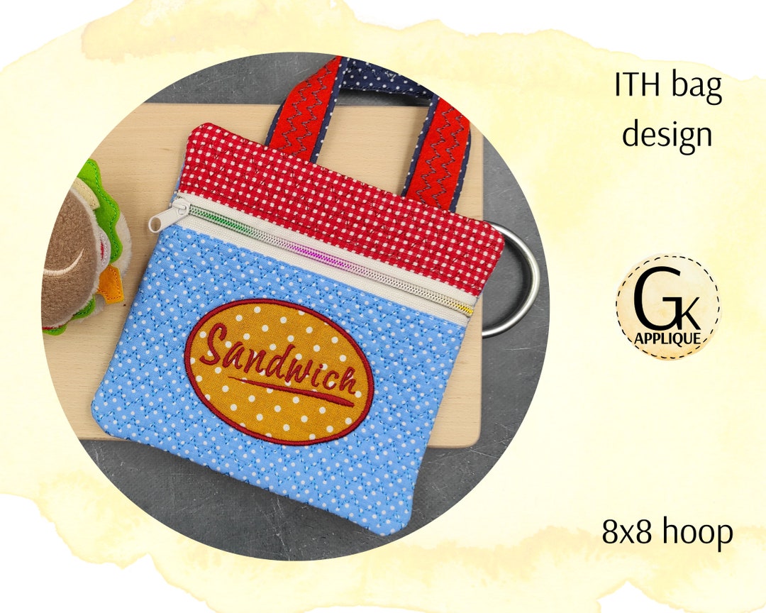 ITH Sandwich Bag Design. ITH Bag Machine Embroidery Designs. in the ...